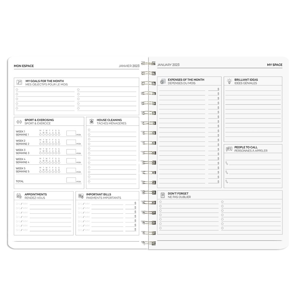 Pierre Belvedere 2023-2024 Academic Agenda Waves Bilingual | The Pen Centre