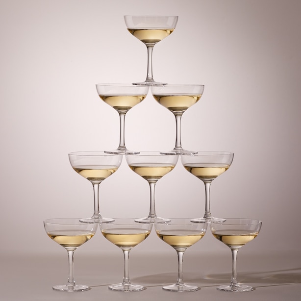 Oui Champagne Coupe Glass Tower Set Of 10 By Oui Cocktail Glasses Ts Digoca