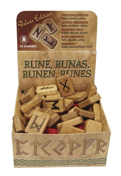 Deluxe Precious Wooden Runes Book By Lo Scarabeo, ('oo') | Indigo