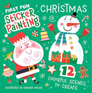First Fun Sticker Painting: Christmas: 12 Colorful Scenes To Create ...