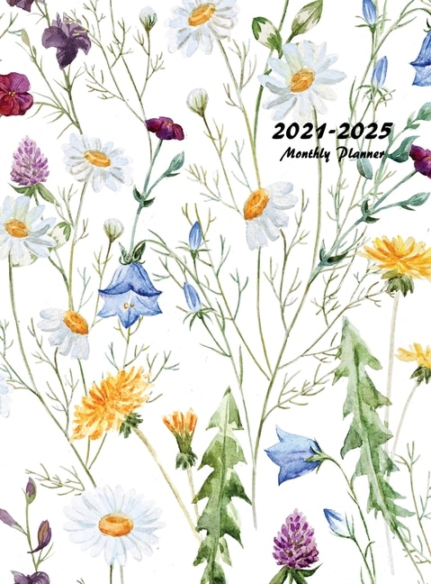 2021-2025 Monthly Planner Hardcover: Large Five Year Planner With ...