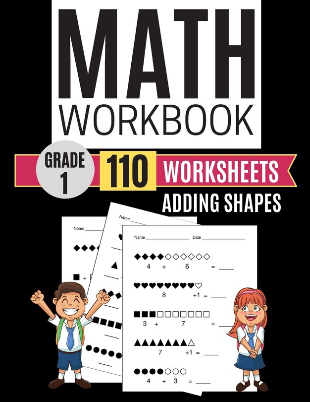 Math Workbook Grade 1 Worksheets Adding Shapes | Indigo