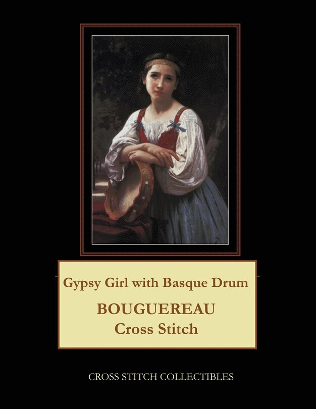 Gypsy Girl with Basque Drum: Bouguereau Cross Stitch Pattern | Indigo