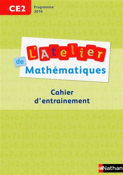 L' atelier de mathématiques CE2: cahier d'entraînement | Indigo