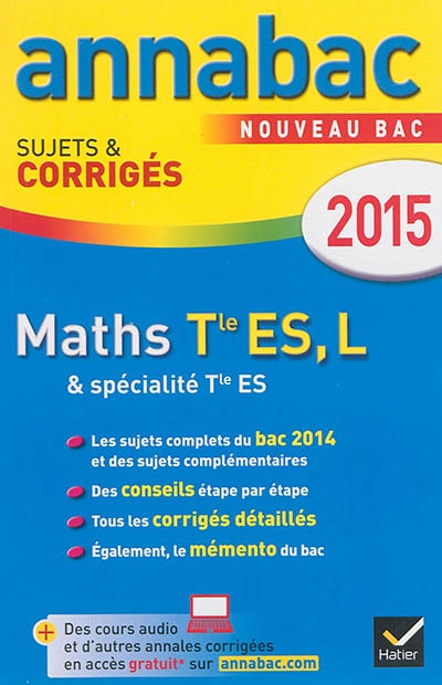 Maths Terminale Es, L &spécialité Terminale Es: Nouveau Bac 2015 Book ...