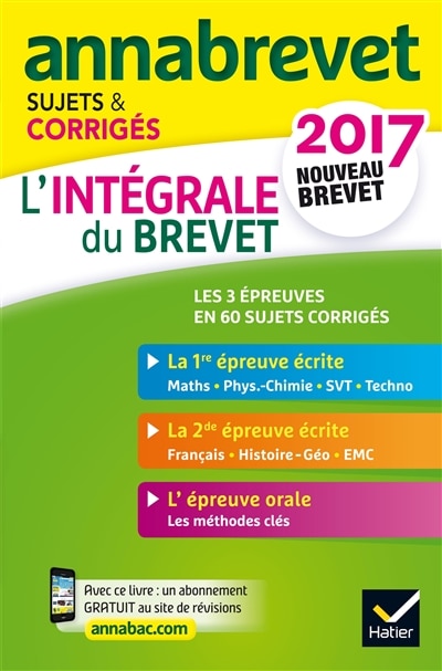 L' Intégrale Du Brevet: Nouveau Brevet 2017 ('tp') | Indigo
