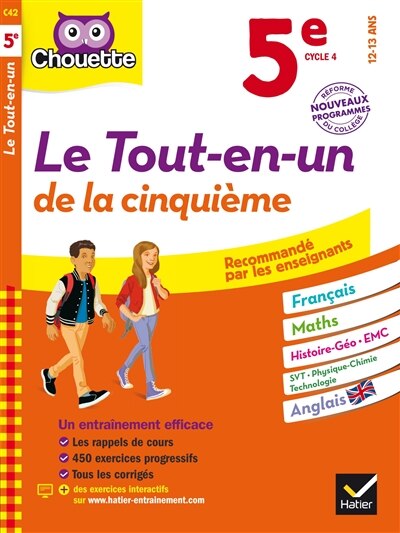 Le Tout-en-un De La Cinquième, Cycle 4, 12-13 Ans: Français, Maths ...