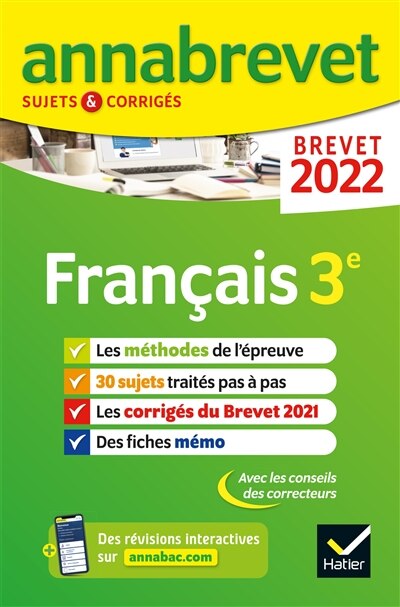 Français 3e: Brevet 2022 Book By Christine Formond,louise Taquechel ...