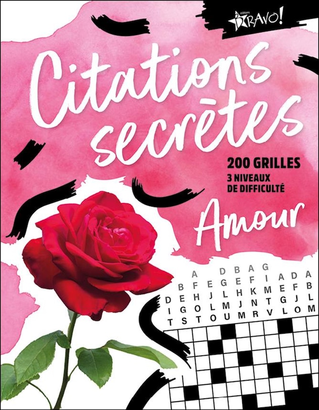 Citations Secrètes - Amour: 200 Grilles, 3 Niveaux De Difficulté Book ...