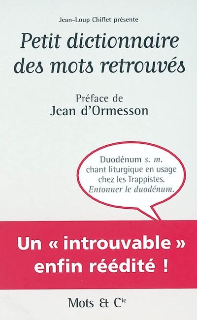 Petit dictionnaire des mots retrouvés | Indigo