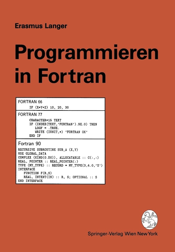 Programmieren In Fortran Book By Erasmus Langer, ('tp') | Indigo