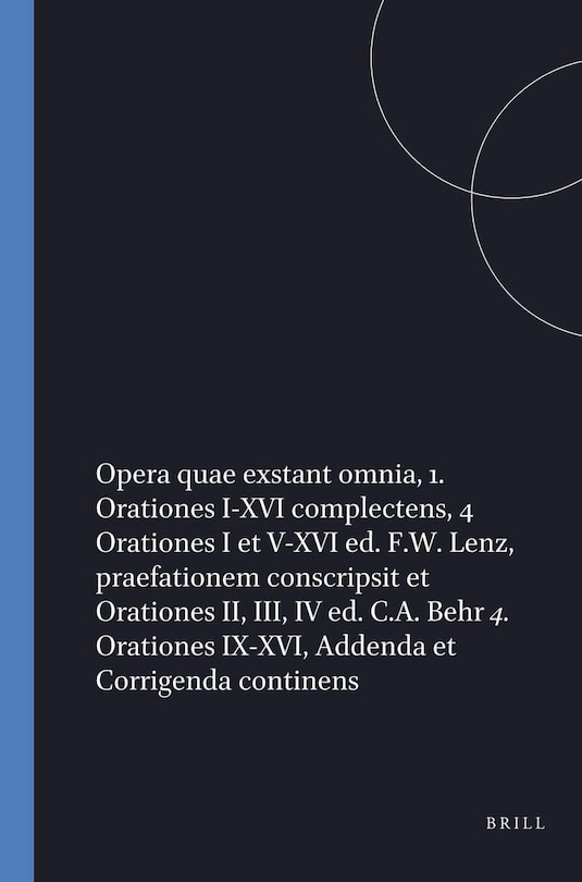 Opera Quae Exstant Omnia, 1. Orationes I-xvi Complectens, 4 Orationes I ...