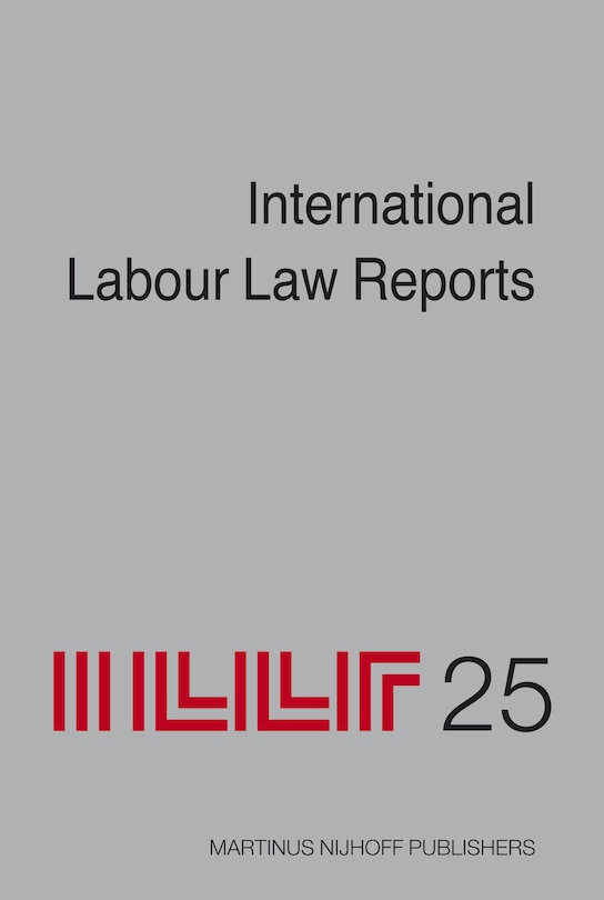 International Labour Law Reports, Volume 25 ('tc') | Indigo