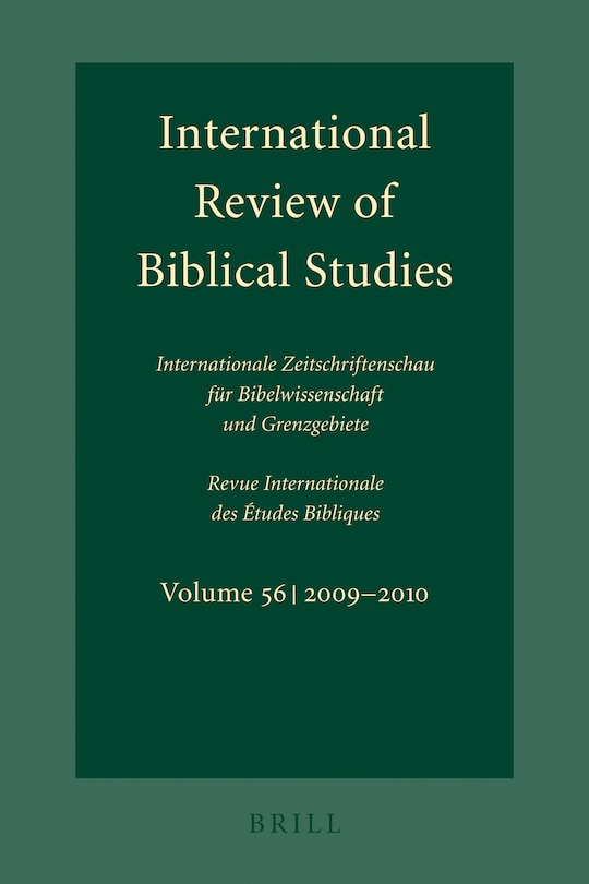 International Review Of Biblical Studies, Volume 56 (2009-2010) ('tp ...