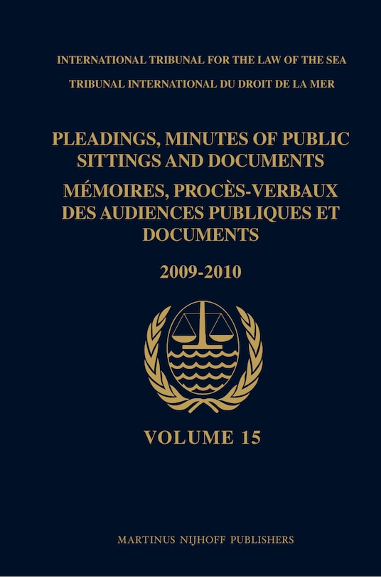 Pleadings, Minutes Of Public Sittings And Documents / Mémoires, Procès ...