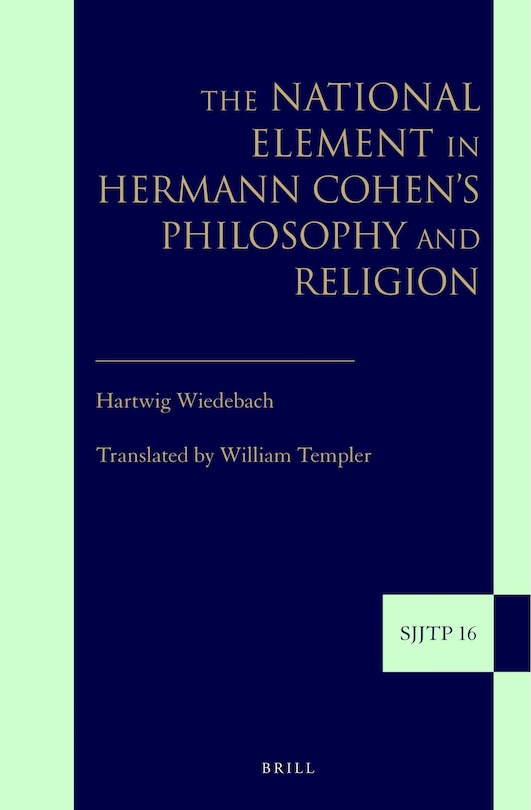 The National Element In Hermann Cohen's Philosophy And Religion Book By ...
