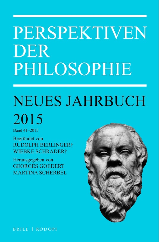 Perspektiven Der Philosophie: Neues Jahrbuch. Band 41 – 2015 ('tp ...