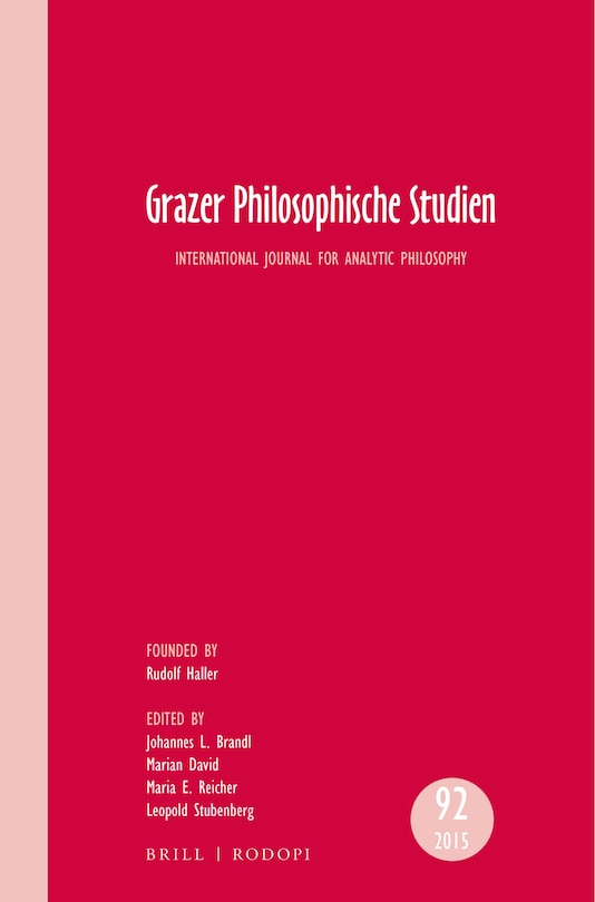 Grazer Philosophische Studien, Vol 92 – 2015 ('tp') | Indigo
