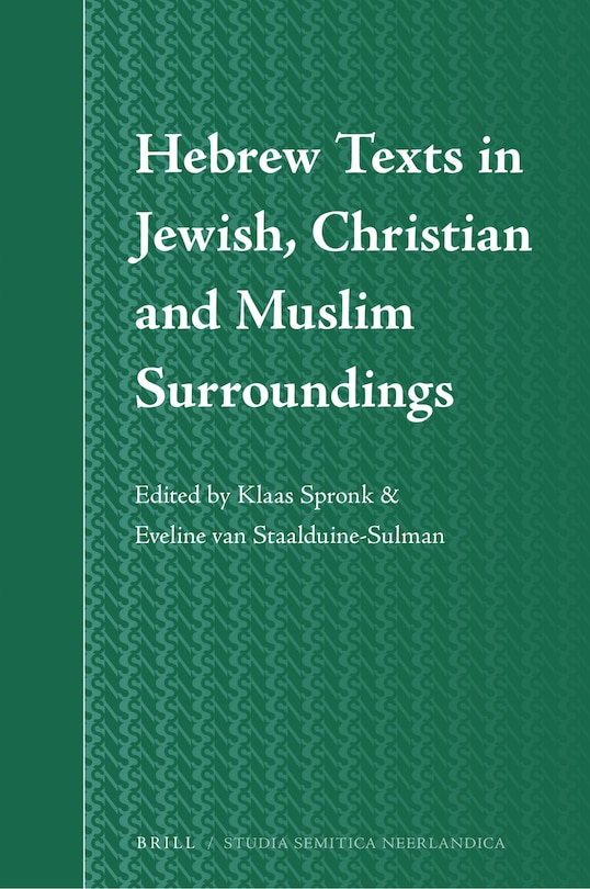 Hebrew Texts In Jewish, Christian And Muslim Surroundings ('tc') | Indigo
