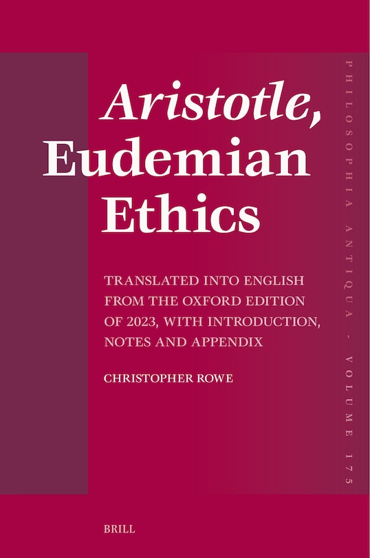 Aristotle, Eudemian Ethics: Translated Into English From The Oxford ...