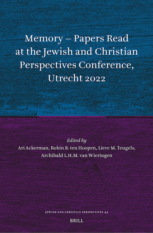 Memory – Papers Read At The Jewish And Christian Perspectives ...