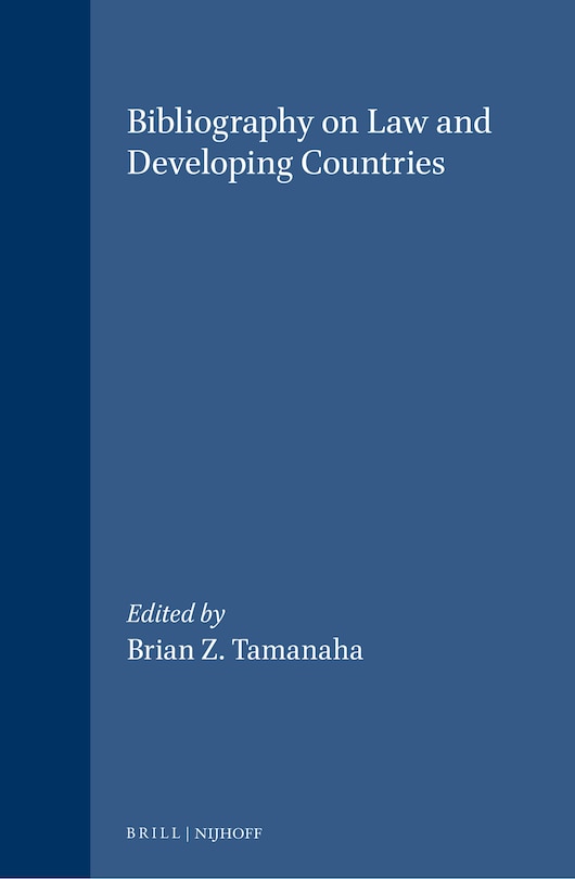 Bibliography On Law And Developing Countries ('tc') | Indigo