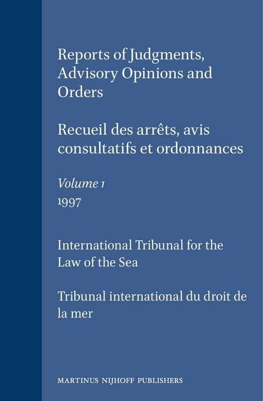 Reports Of Judgments, Advisory Opinions And Orders / Recueil Des Arrêts ...