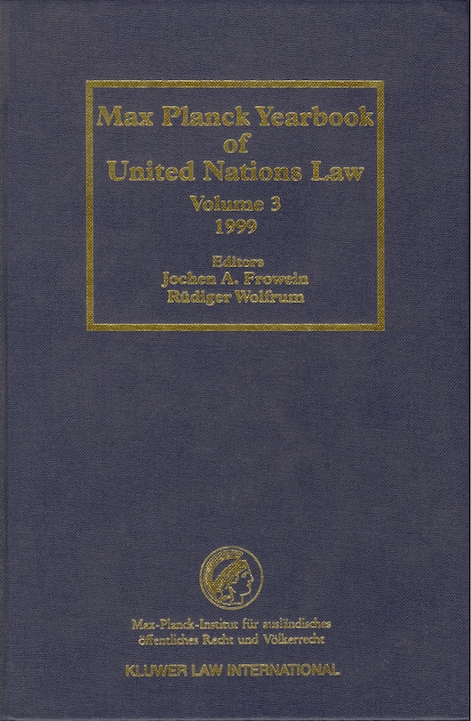 Max Planck Yearbook Of United Nations Law, Volume 3 (1999) ('tc') | Indigo