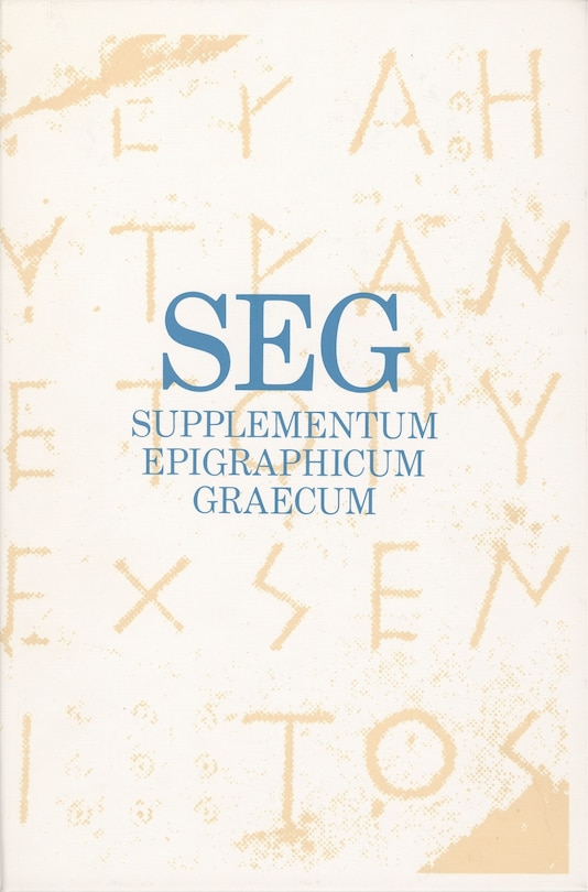 Supplementum Epigraphicum Graecum, Volume Li (2001) ('tc') | Indigo