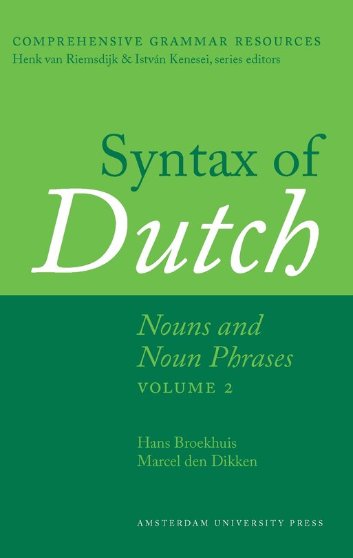 Syntax Of Dutch: Nouns And Noun Phrases - Volume 2 Book By Hans ...