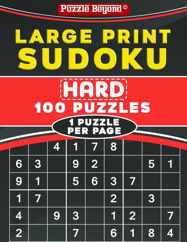 Large Print Sudoku: Hard 100 Sudoku Puzzles - One Puzzle Per Page With ...