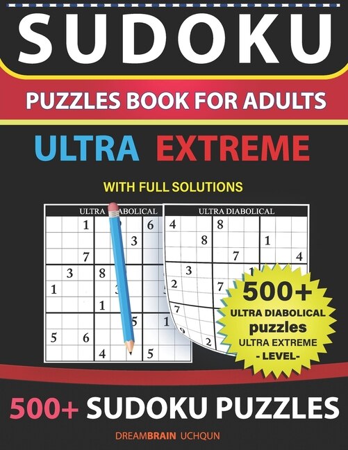 Sudoku Puzzles book for adults 500+ puzzles with full Solutions ULTRA ...