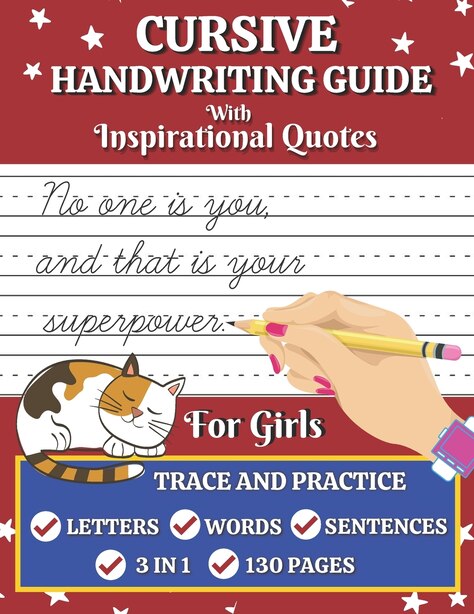 Cursive Handwriting Guide for Girls: Cursive Letters, Words, and ...