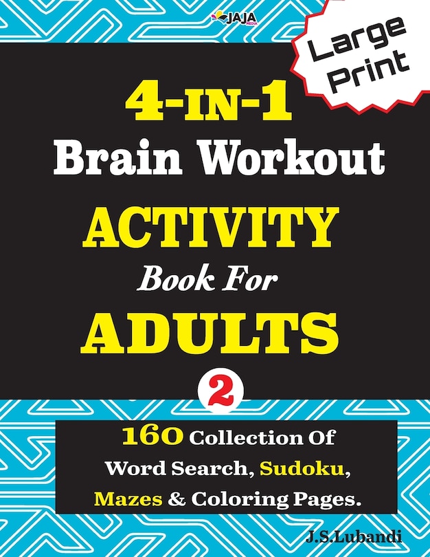 4-IN-1 Brain Workout ACTIVITY Book For ADULTS | Indigo
