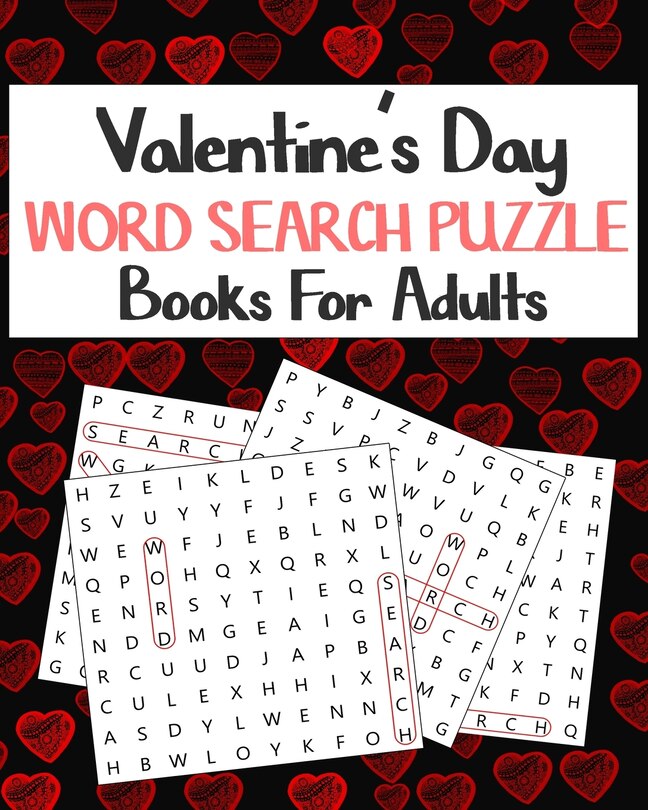 Valentine's Day Word Search Puzzle Books For Adults: Love Word Search ...