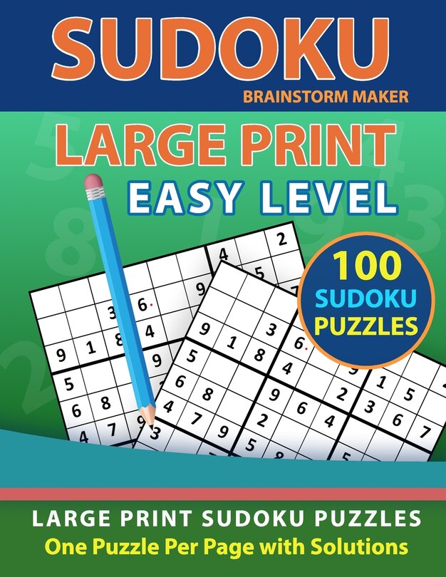 Sudoku Large Print: 100 Sudoku Puzzles with Easy Level - One Puzzle Per ...