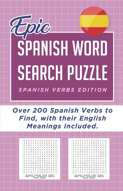 EPIC Spanish Word Search Puzzle - Spanish Verbs: Over 200 Spanish Verbs ...
