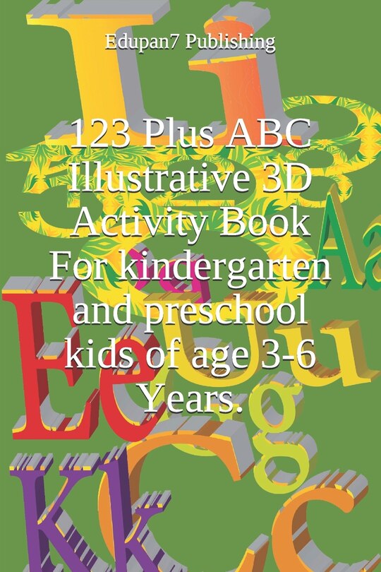 123 Plus ABC Illustrative 3D Activity Book For kindergarten and ...