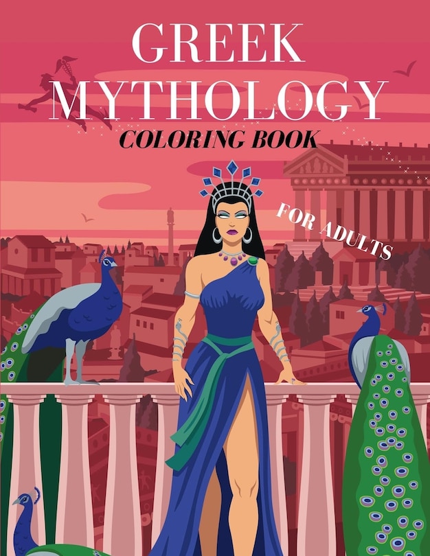 Greek Mythology Coloring Book For Adults: Powerful Gods, Goddesses With ...