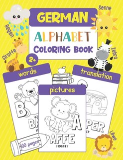 German Alphabet Coloring Book: Color & Learn German Alphabet and Words ...