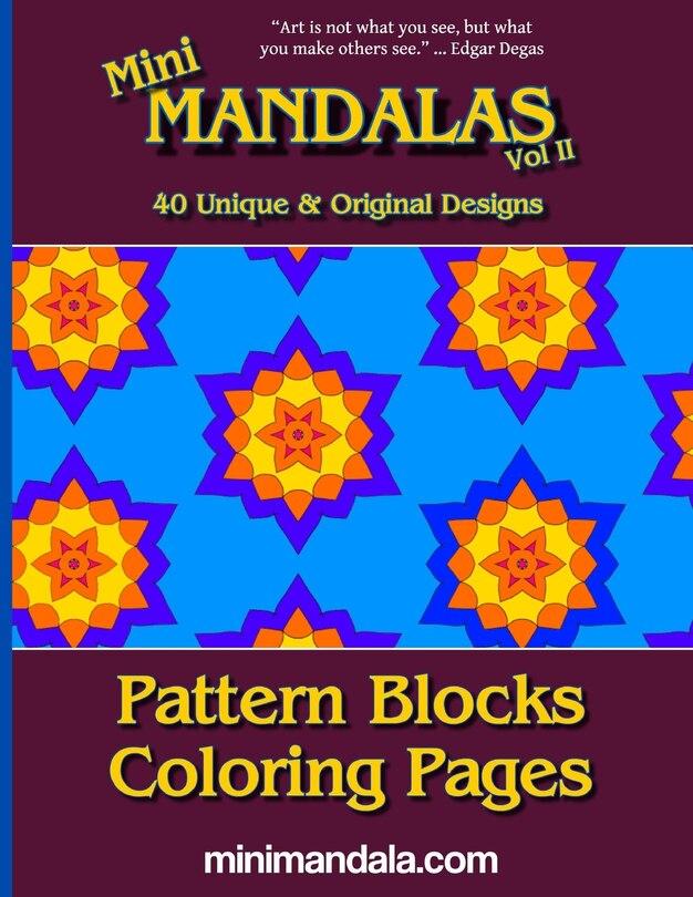 Mini Mandala Vol Ii: Pattern Blocks Coloring Pages Book By Mini ...