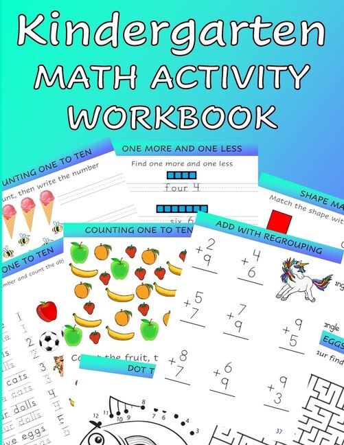 Kindergarten Math Activity Workbook: Kindergartener and 1st Grade ...
