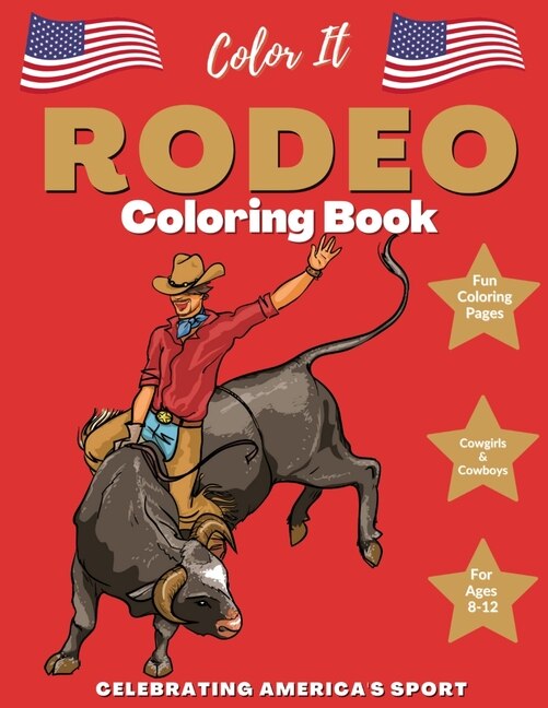 coloring pages of bull riding