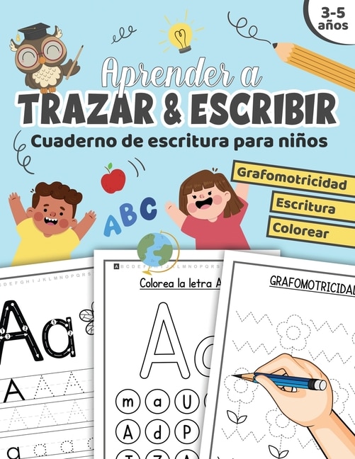 Aprender A Trazar & Escribir: Cuaderno De Escritura Para Niños De ...