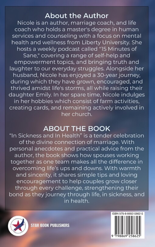 In Sickness And In Health Book By Nicole Hanlin, ('tc') | Indigo