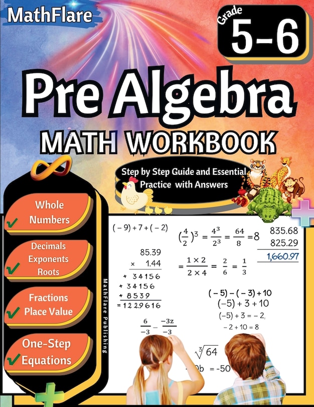 Pre Algebra Workbook 5th And 6th Grade: Pre Algebra Workbook 5-6, One ...