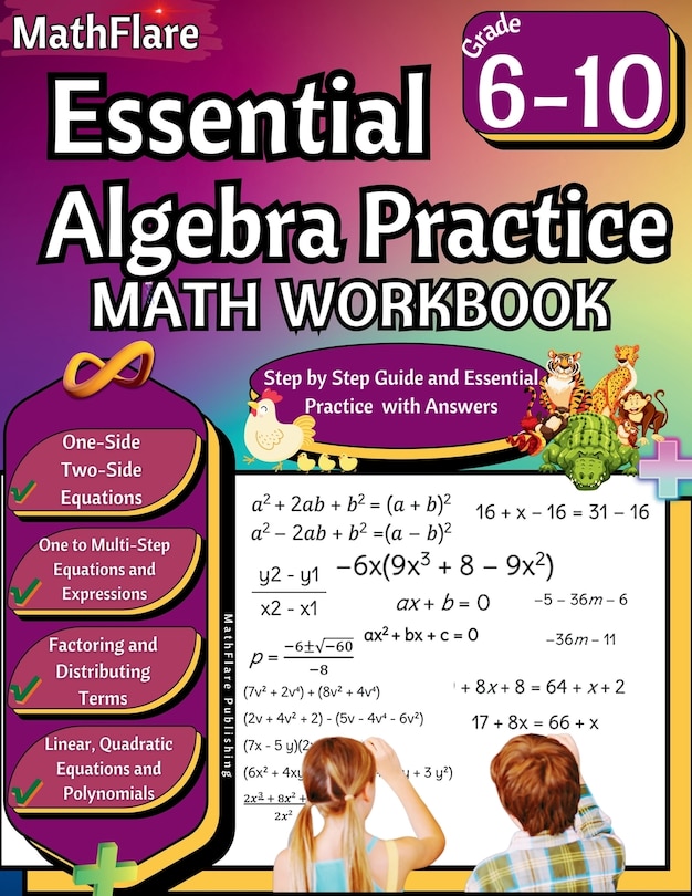Essential Algebra Practice Workbook 7th To 10th Grade: Algebra ...