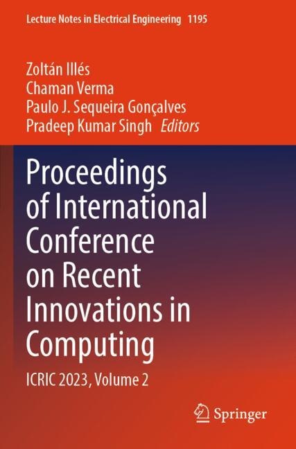 Proceedings Of International Conference On Recent Innovations In ...