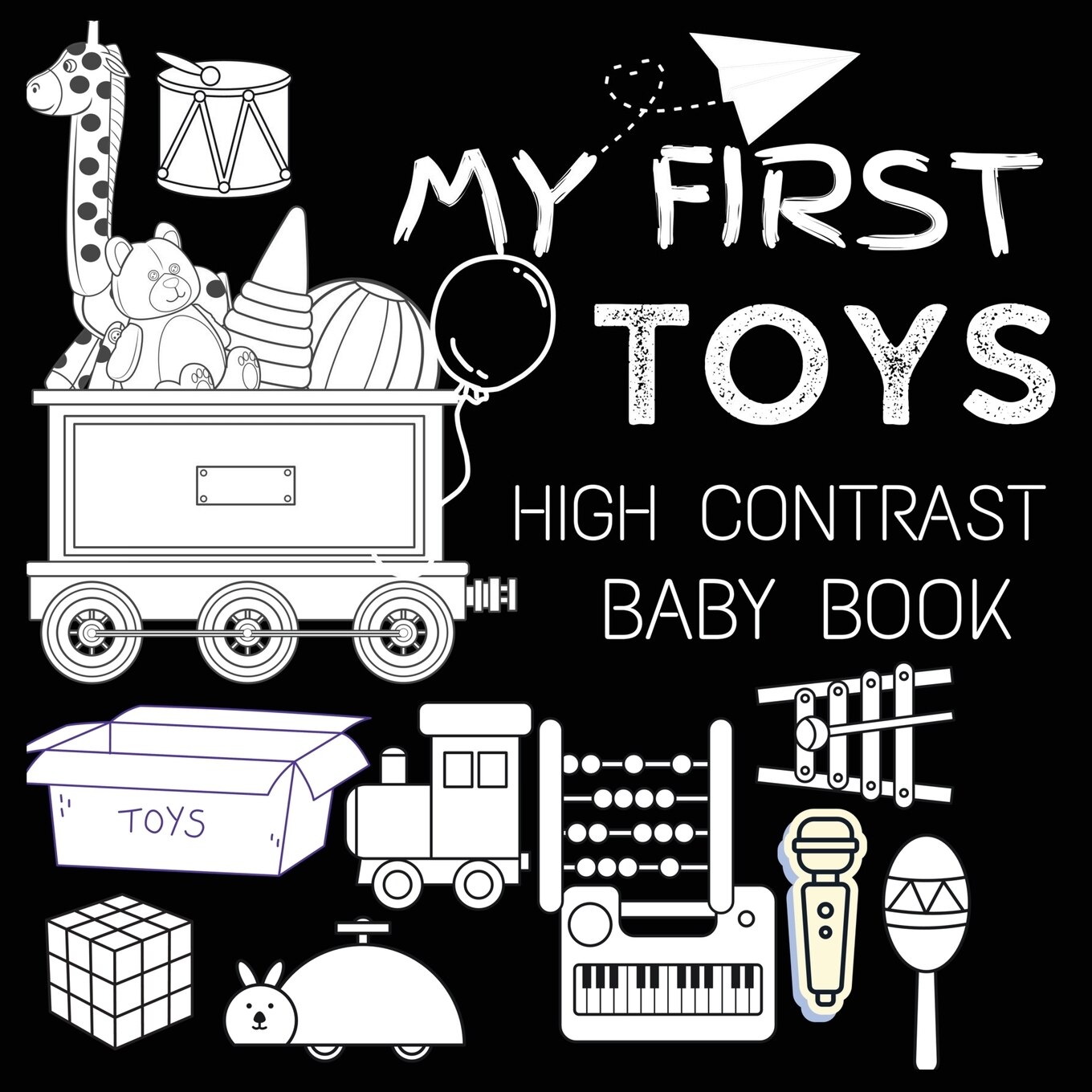 High Contrast Baby Book Toys My First Toys For Newborn Babies Infants High Contrast Baby Book Of Toys Black And White Baby Book Book By M Borhan tp Indigo