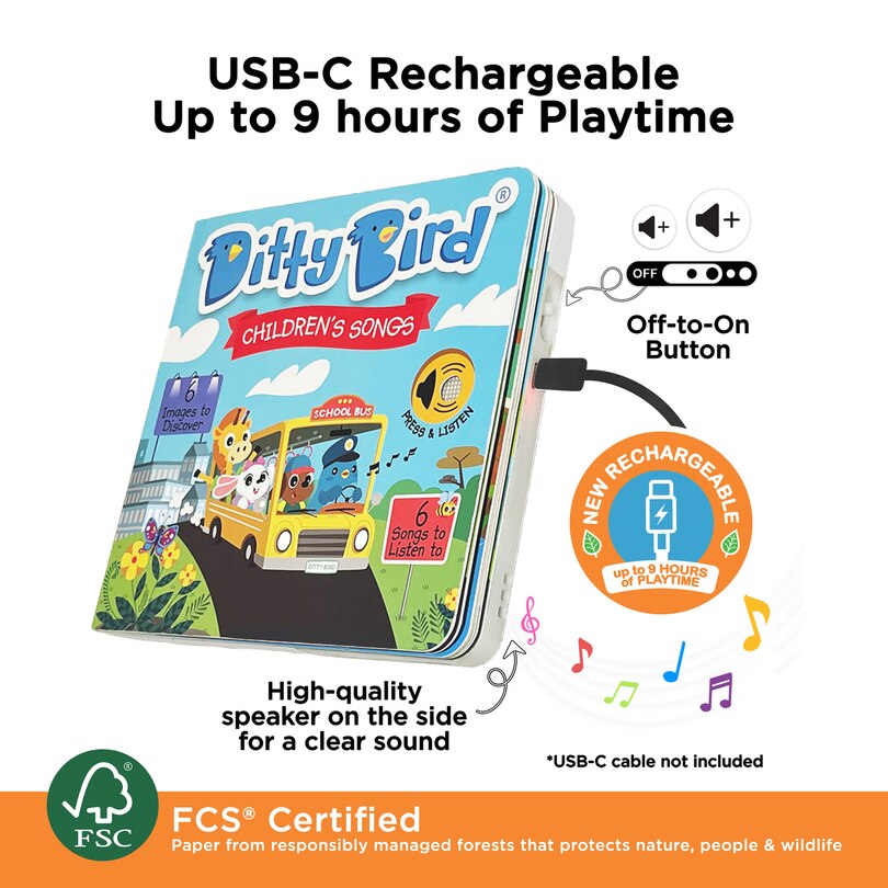 Ditty Bird | Children’s Songs | Interactive Musical Book For Toddlers 1 ...
